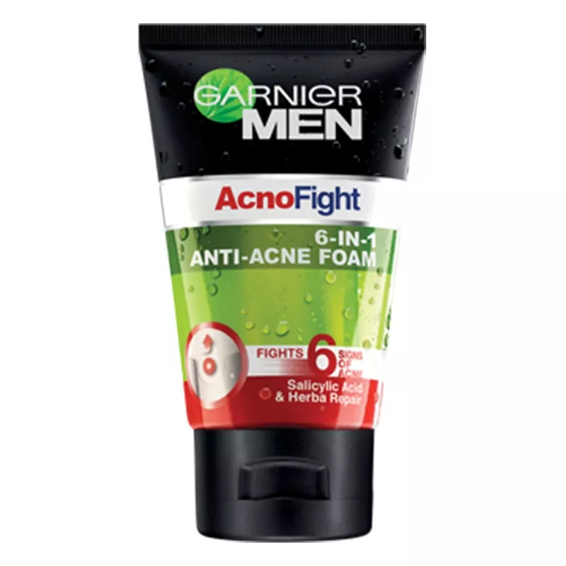 Garnier Men Acno Fight 6 in 1 Anti Acne Foam 100 ml - Karton Isi 12
