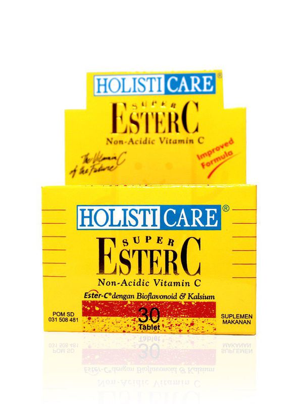 Holisticare Super Ester C - 1 Karton Isi 24 Pak @ 30 Tablet