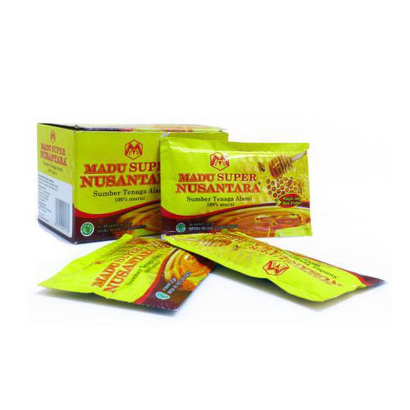 Nusantara Madu Super Sachet - 1 Karton Isi 24 Pak x 10 Sachet @ 20 gram