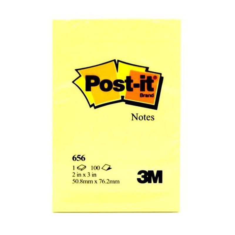 3M Post It Notes 656 - 2 x 3 Inci - Kuning - 1 Set Isi 12 Pad @ 100 Lembar