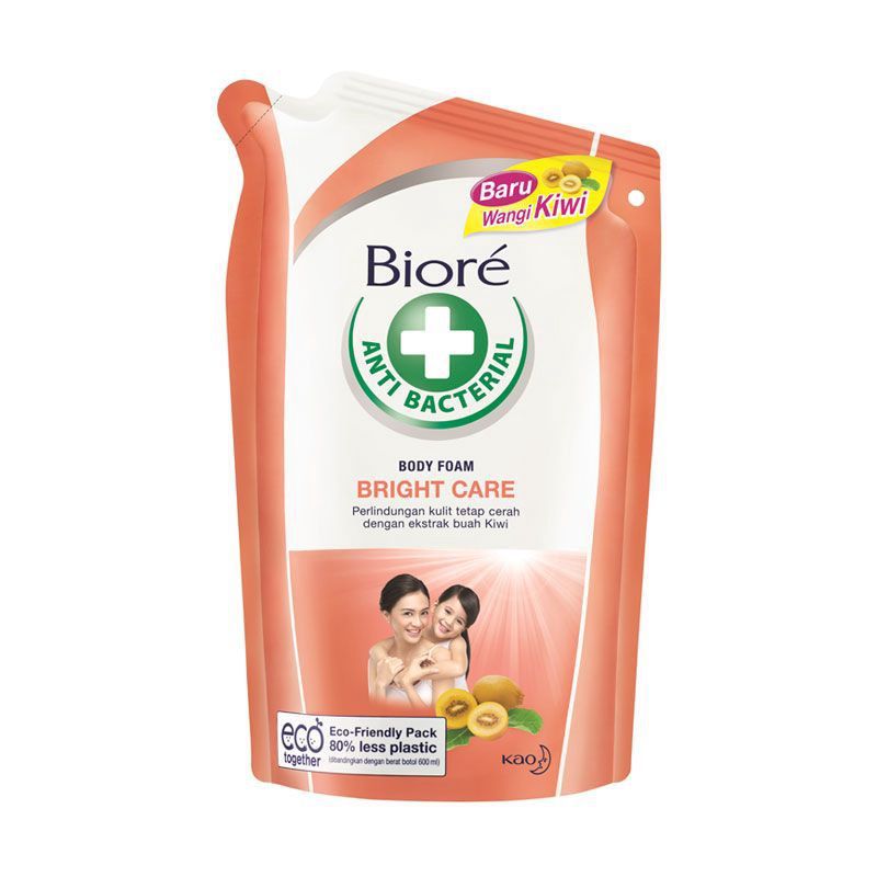 Biore Body Foam Refill - Bright Care - 1 Box Isi 12 Pouch @ 450 ml