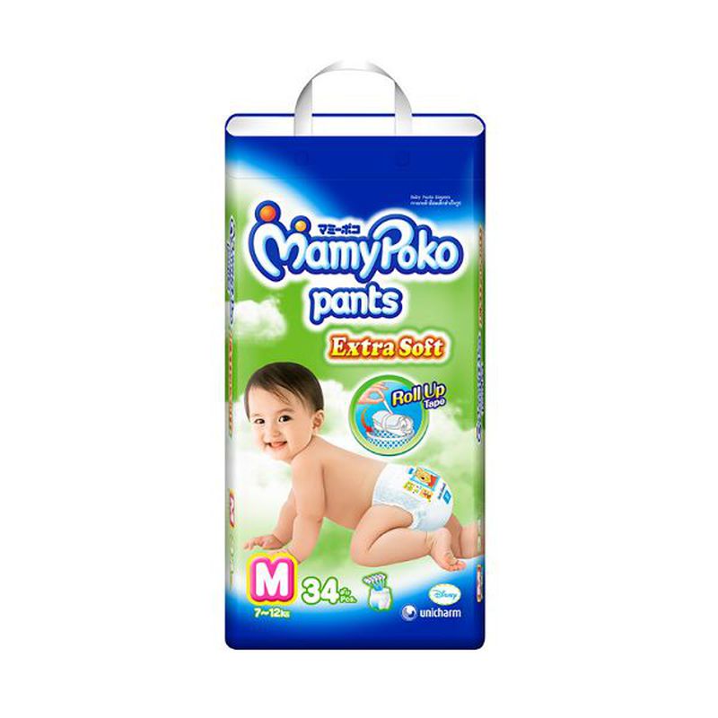 Mamy Poko Pants Boys Popok Bayi Extra Soft - M - 1 Karton Isi 4 Pak ...