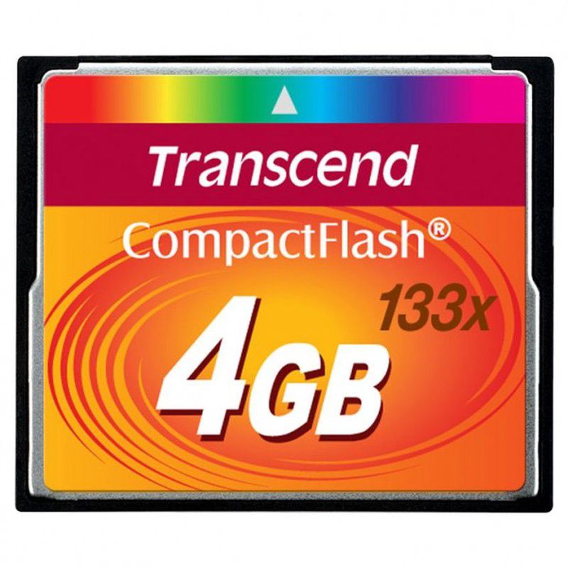 Transcend CompactFlash 133x 4GB - Hitam - Hitam