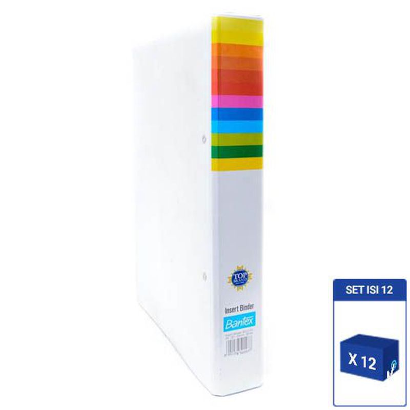 Bantex Insert Ring Binder Ukuran A4 4 Lubang 25mm 8722 - Set Isi 12 ...