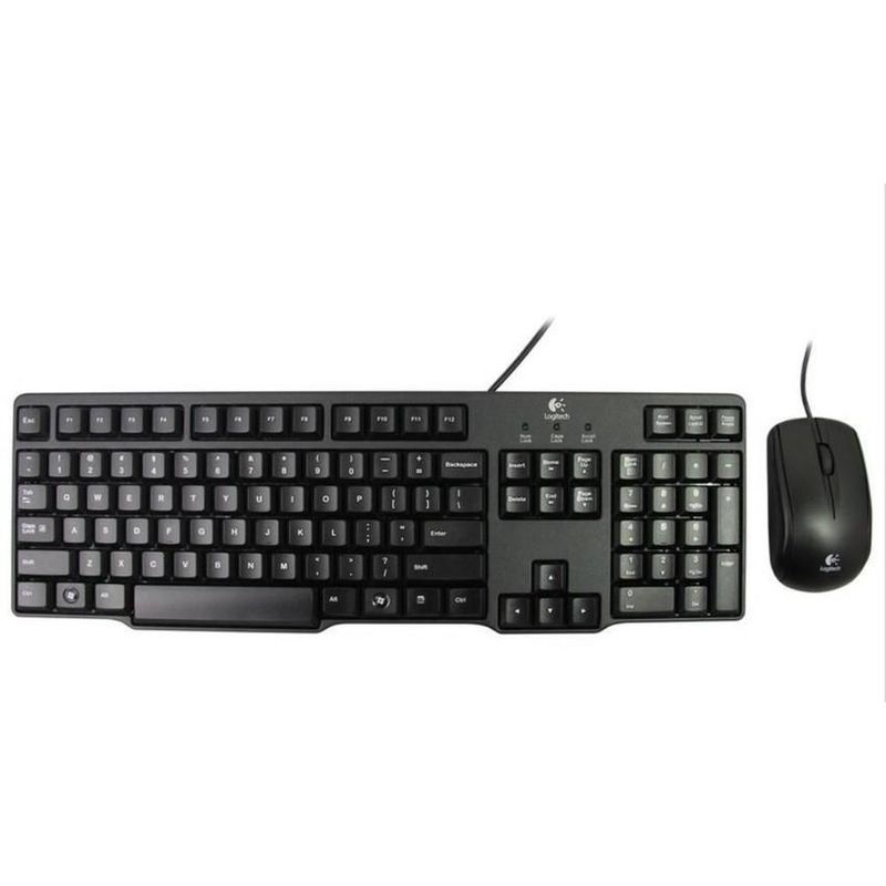 Logitech MK 100 - Keyboard Mouse - Hitam - Hitam