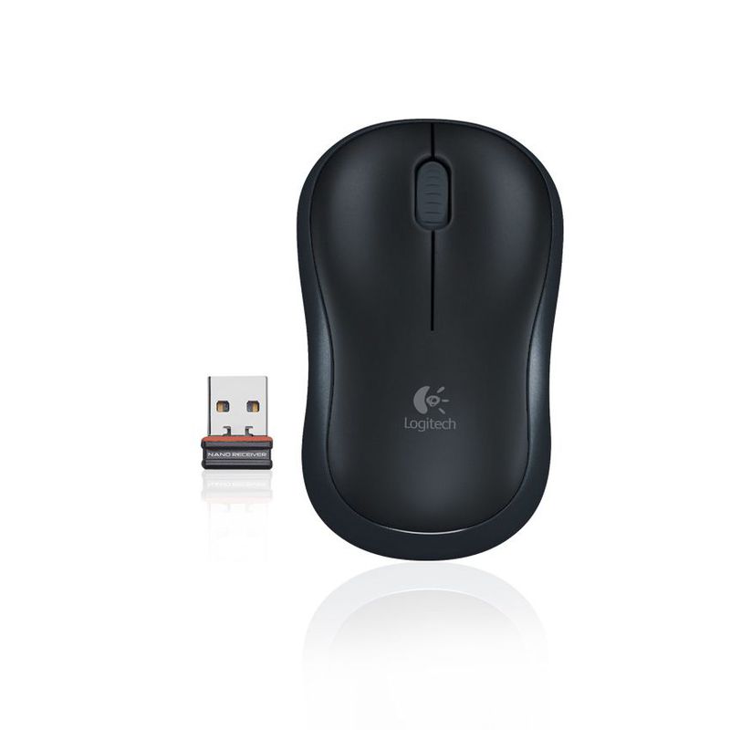 LOGITECH Wireless Mouse M185 - Hitam - Hitam