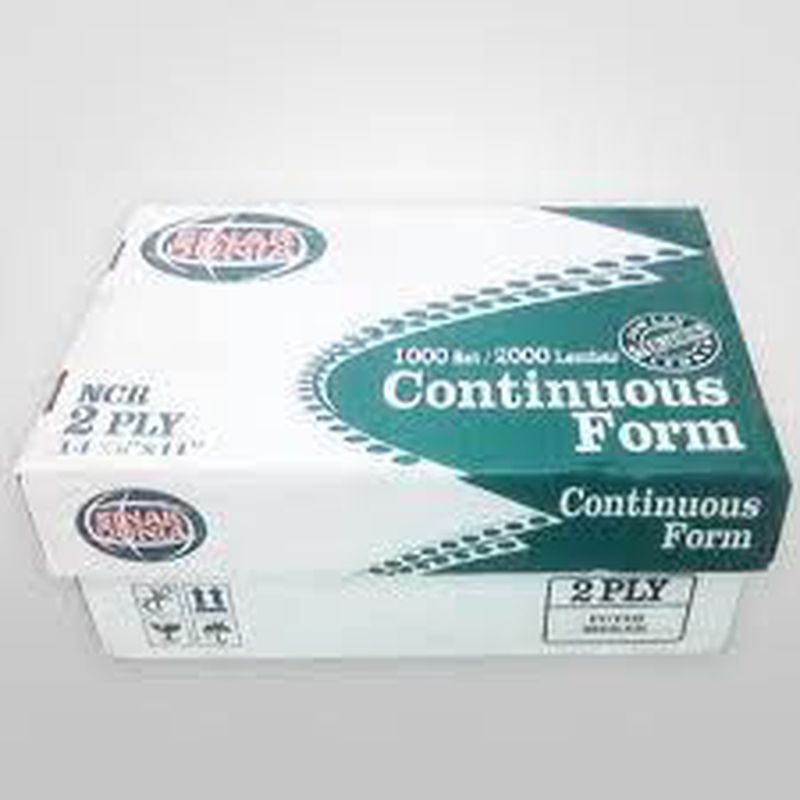Sidu Paper Continous Form 9 1/2 x 11" 2 Ply - Putih