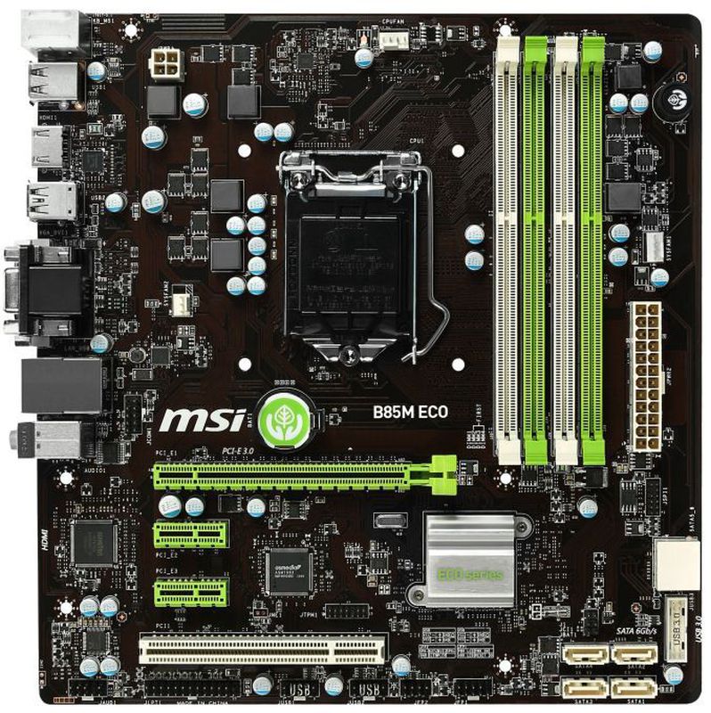 MSI Motherboard B85M ECO - LGA-1150 - 32 GB - Hitam