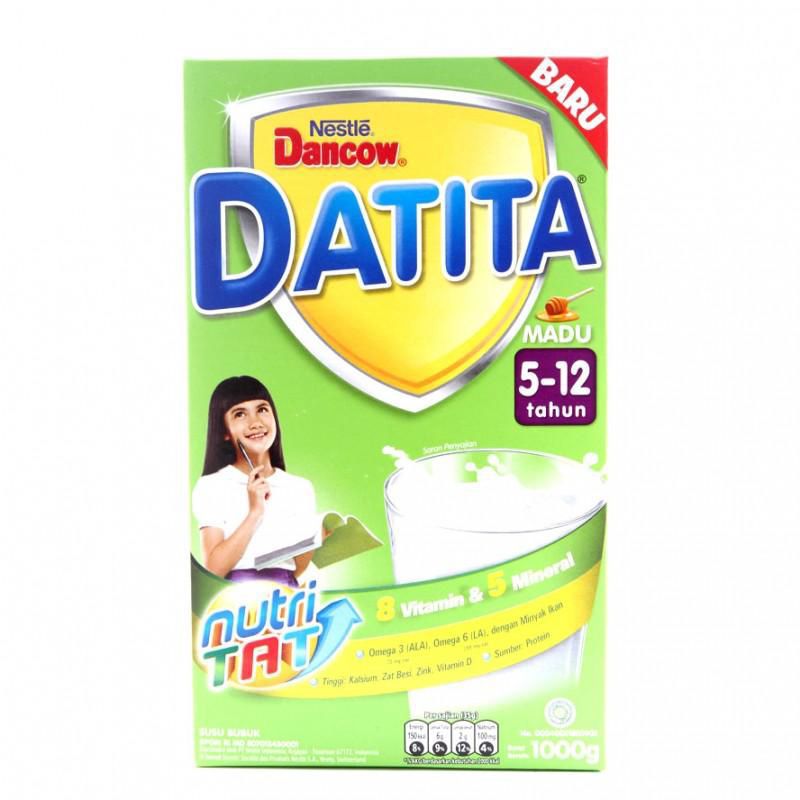 Dancow Datita 5+ Madu - 1000 gr - 1 Karton Isi 12 Kotak - Putih
