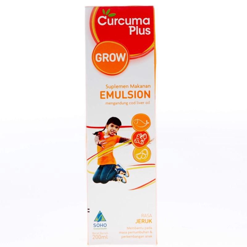 Curcuma Plus Suplemen Makanan Anak Emulsion - Grow - Rasa Jeruk - 1 Box ...