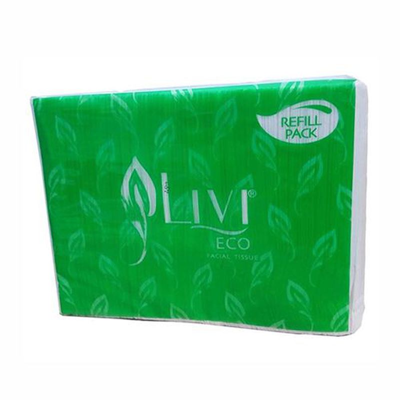 Livi Eco Facial Refill Tisu Wajah - 554 gram - Putih - 1 Karton Isi 24 ...