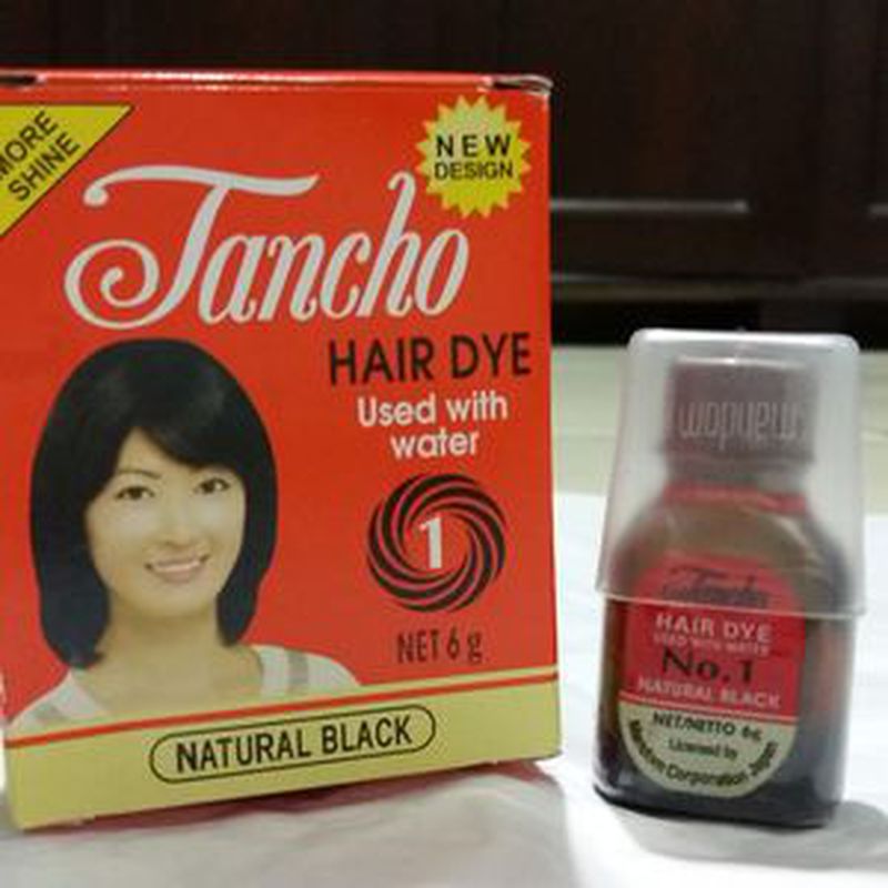 Tancho Hairdye No. 1 - Natural Black - 1 Karton Isi 12 Pcs @ 6 gram