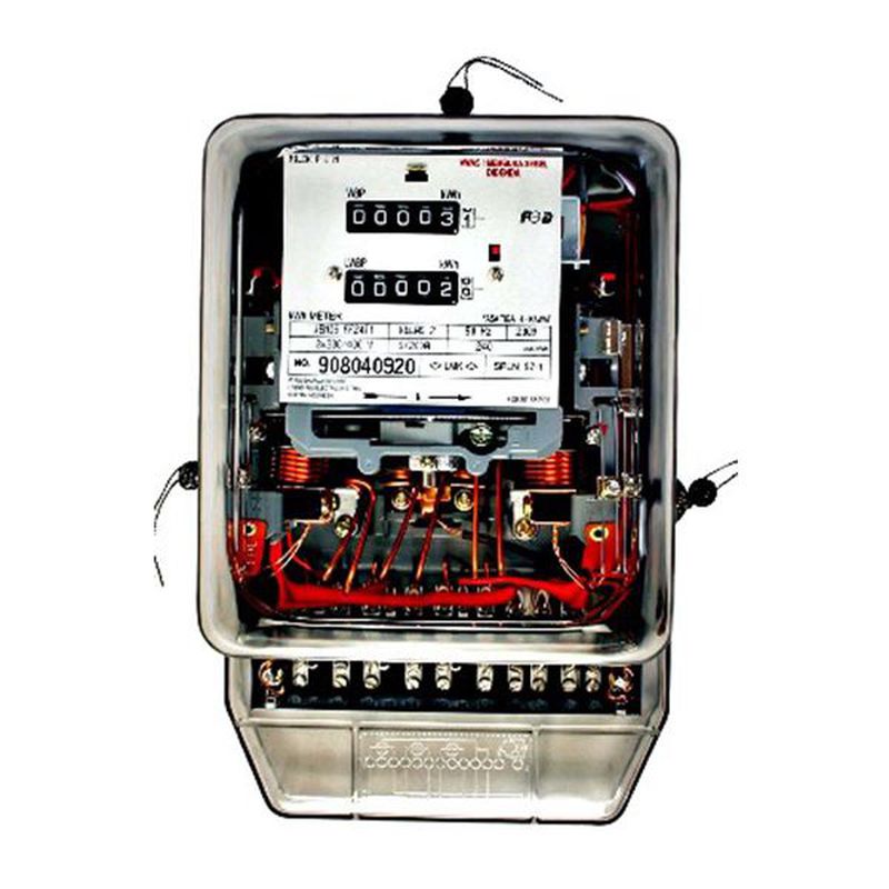 Fuji Dharma Double Tarif kWh Meter FF23HT1 - 3 Phase - Hitam - Hitam