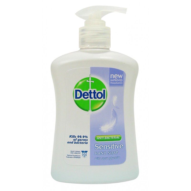 Dettol Hand Soap Pump - Sensitive - 1 Box Isi 12 Botol @ 250 ml