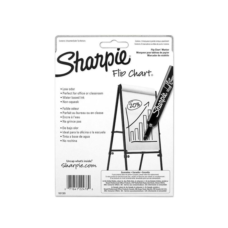 Sharpie Flip Chart 22478 - 8 set - Putih & Hitam