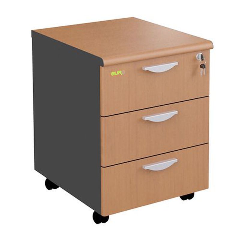 Euro Mobile Drawer DMD 4030 - 3 Laci - Cherry Black - Cherry Black