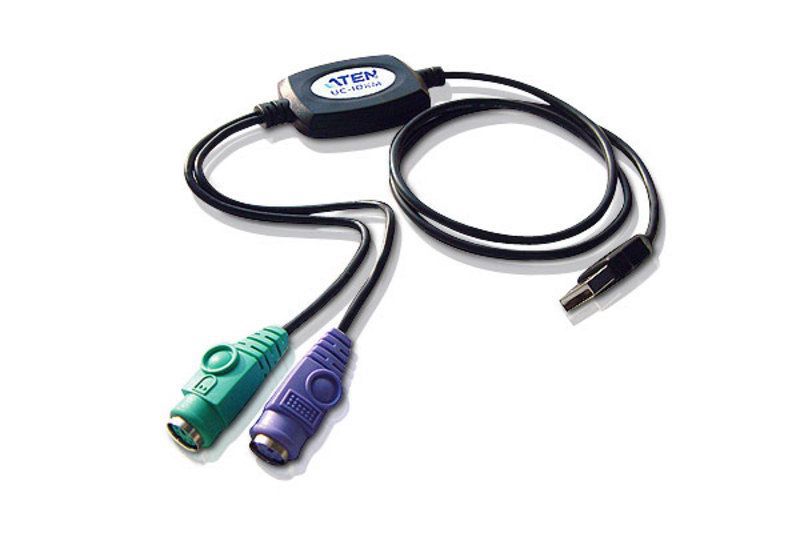 Aten Kabel PS/2 to USB Adapter UC10KM - 90 cm - Hitam