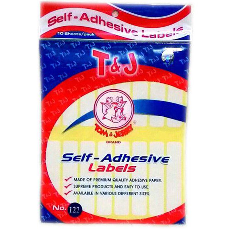 T&J Stiker Label Polos No. 122 - 17 x 85 mm - 1 Karton Isi 25 Pak @ 10 ...