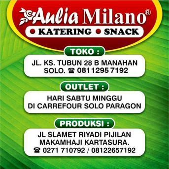 Aulia Milano Snack Katering Solo - Kota Surakarta | Mbizmarket.co.id