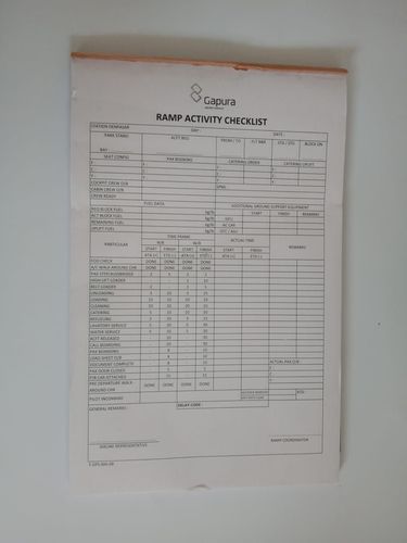 ramp activity checklist