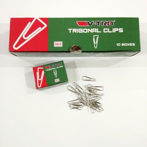 PAPER CLIP V-TRO TRIGONAL NO.03 (1 KOTAK KECIL ISI 50 PCS )