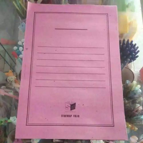 STOP MAP BIASA FOLIO - Merah