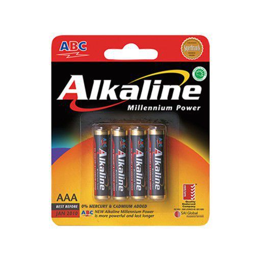 Batu Baterai ABC Alkaline AAA isi 4 pcs