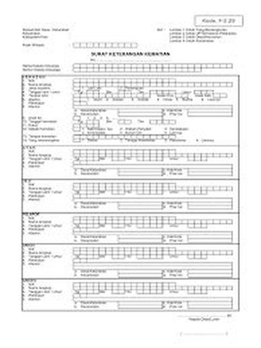 FORMULIR SURAT KETERANGAN KEMATIAN (F.2.29)