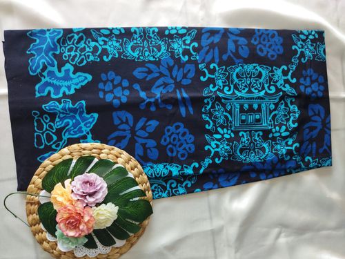 Kain Batik Cap Motif Klenteng Hok Tek Bio