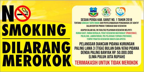 Spanduk / Banner Dilarang Merokok 2x5m