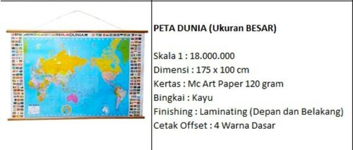 peta besar Dunia ( gulung )