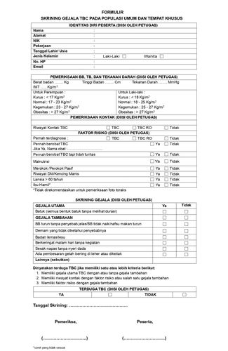 Formulir Skrining TBC