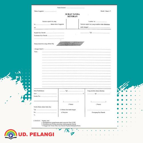 SURAT TANDA SETORAN BPD / BEND 17