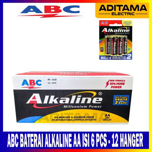 Baterai ABC Alkaline AA - A2 isi 12 Hanger (72 Butir)