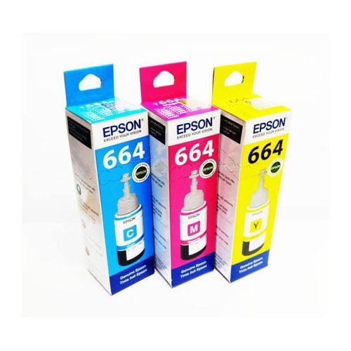 /Tinta Epson Color 664 Cyan/Magenta/Yellow
