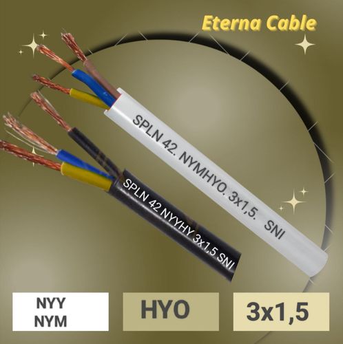 Kabel NYM/NYY HY Serabut /meter - 3x1,5