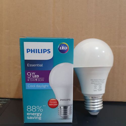 PHILIPS LED ESSENTIAL 9W PUTIH KEMASAN HIJAU