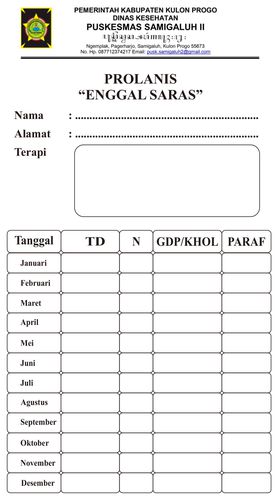 FORM PROLANIS ENGGAL SARAS