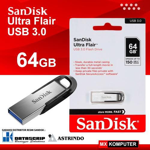Flashdisk Sandisk 64GB, 3.2 SanDisk Ultra Flair USB 3.0 Flash Drive ...