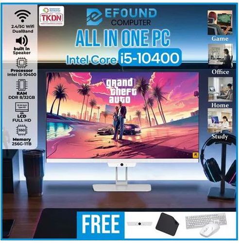 eFound PC All-in-One Intel Core i5-10400 – Super Tipis, Full HD 24 inch ...