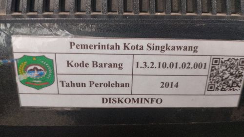 STIKER KODE BARANG ALUMINIUM