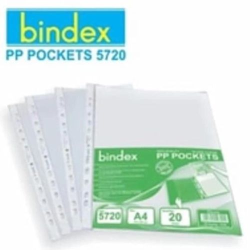PP Pocket/ Plastik Pocket / Sheet Protector Ukuran A4 Merk Bindex 5720