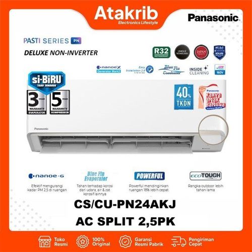 AC SPLIT STANDART 2PK MEREK PANASONIC, TYPE CS/CU-PN24AKJ