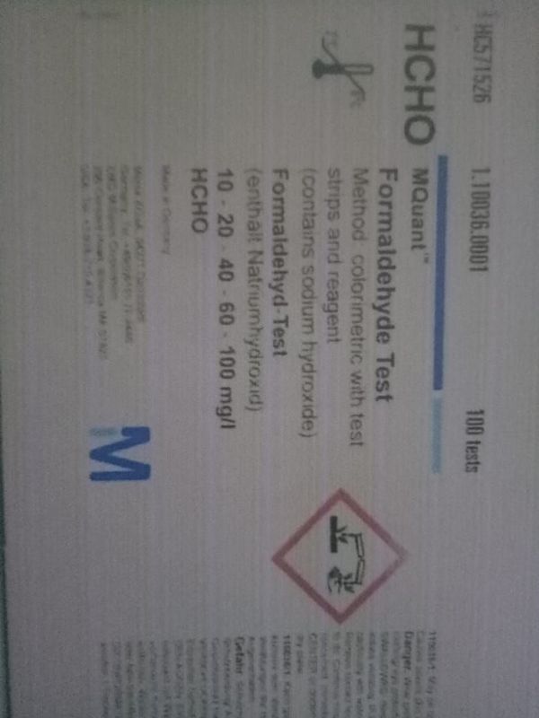 Formalin Test/Formaldehyde Test