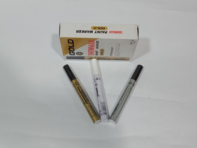 Spidol Permanent Gold,Silver,White