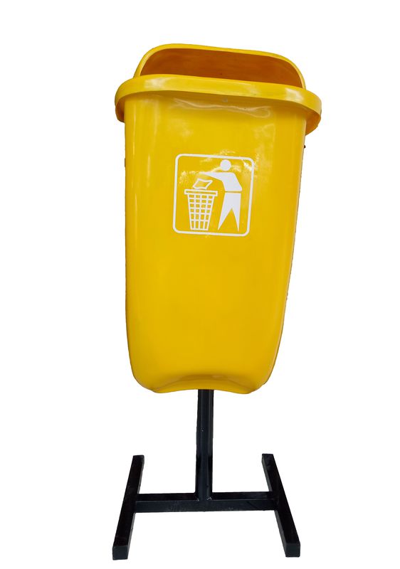 TEMPAT SAMPAH TANAM TABUNG 50L Single / Tong SAMPAH Fiber OUTDOOR Oval