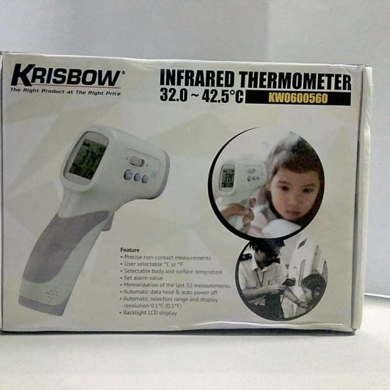 Krisbow Infrared Thermometer Suhu Tubuh Pengecek / thermometer gun