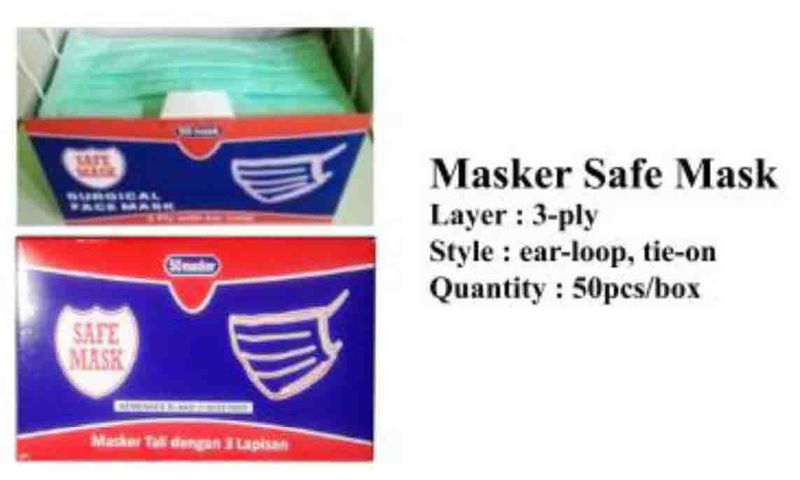 Masker 3 ply Ear Loop & Tei On