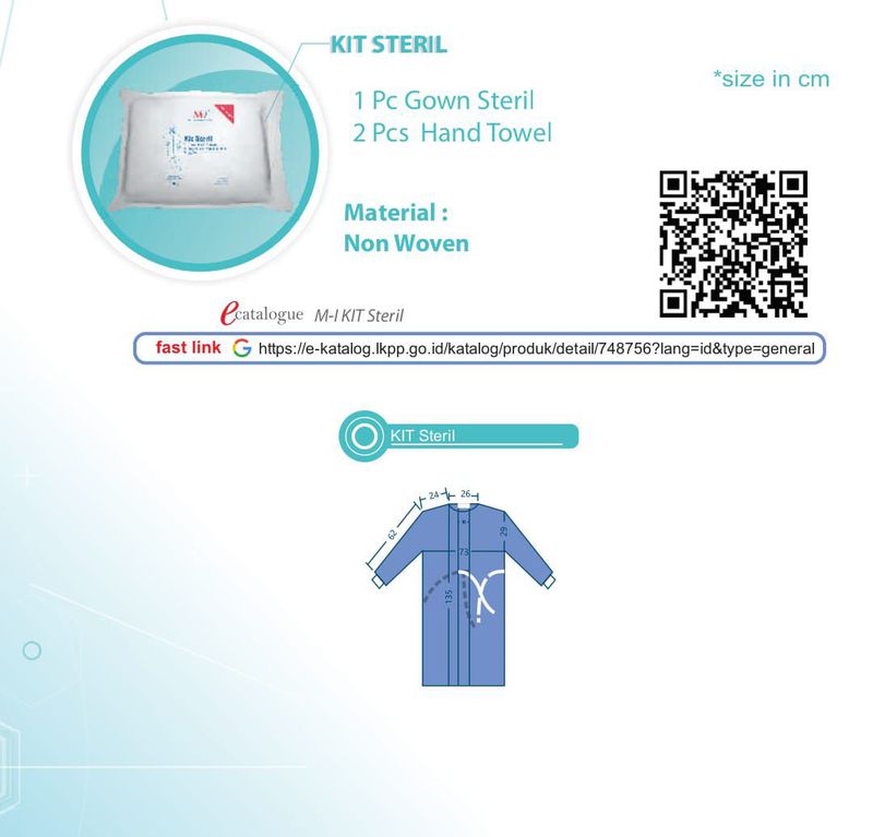 KIT A-1 steril ( Jas Operasi Disposible )