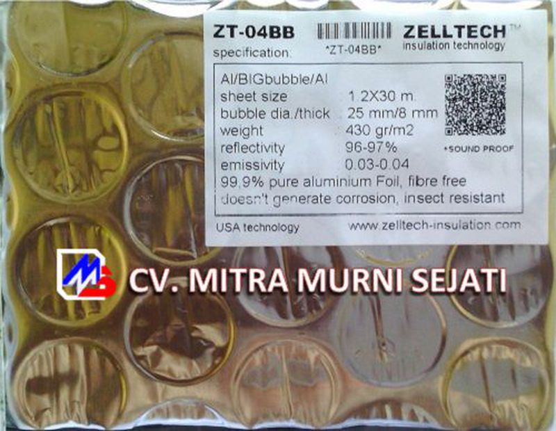 Harga Aluminium Foil ZELLTECH ZT-04 BB | Insulasi Peredam Panas Atap
